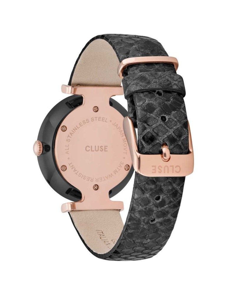 Montre Cluse Triomphe Leather Black, Black Pearl/Black Python CW0101208012